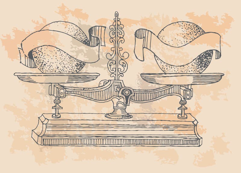 Vintage scales stock vector. Illustration of creative - 32233719