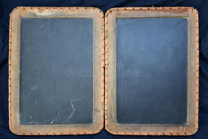 Vintage School Blackboard Made of Slate Stock Image - Image of ancient ...