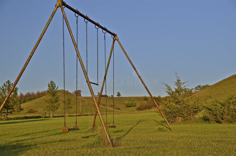 Vintage School Playground Set Stock Photo - Image of chain, school ...