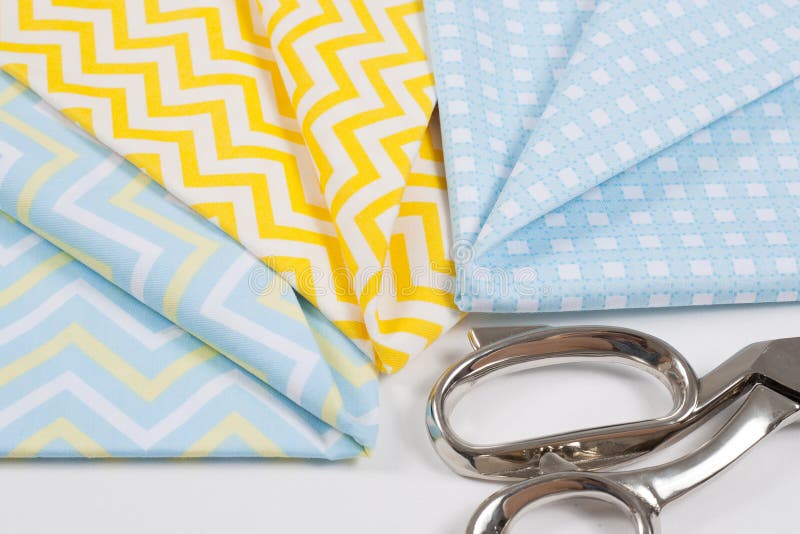 Vintage Scissors on Cotton Fabric Stock Image - Image of elegance ...