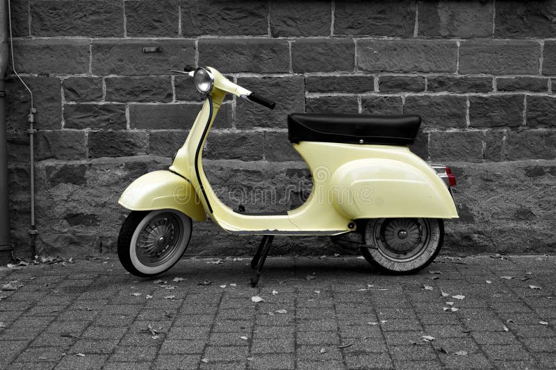 Vintage Scooter stock photo. Image of querformat, scene - 21642976