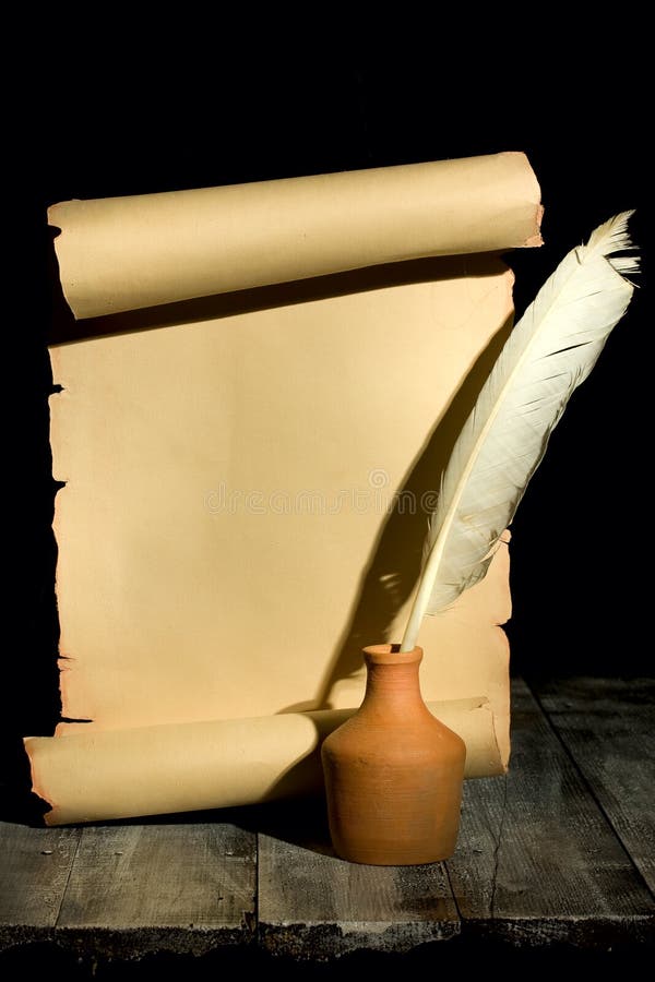 Vintage Scroll stock image. Image of aged, inkwell, antique - 56775411
