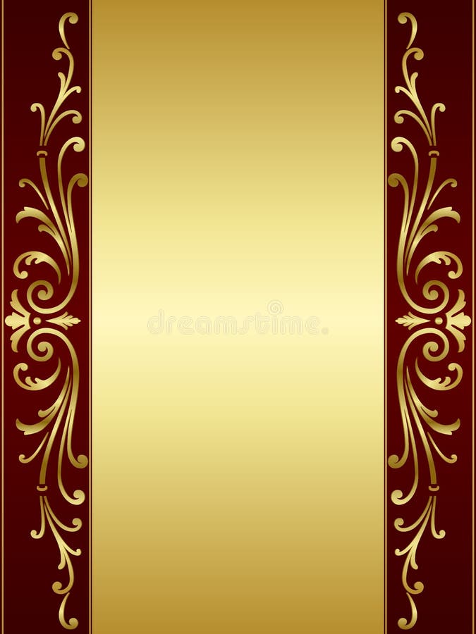 Vintage Scroll Background in Silver Beige and Blue Stock Vector ...