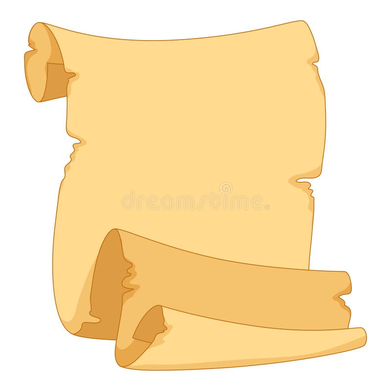 Vintage Scroll Illustration. Image of Papyrus or Paper Ancient Stock ...