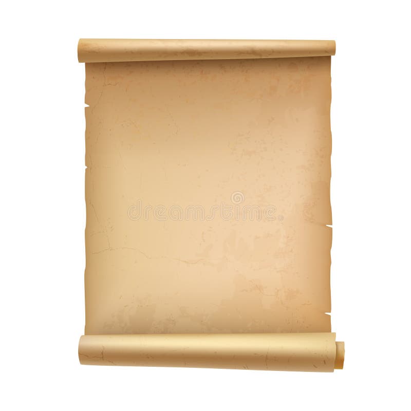 Parchment paper scroll stock illustration. Illustration of magic - 3377693