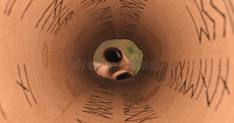 Vintage Scroll Library. View from Inside Scrolls Stacked on Pile. Stock ...