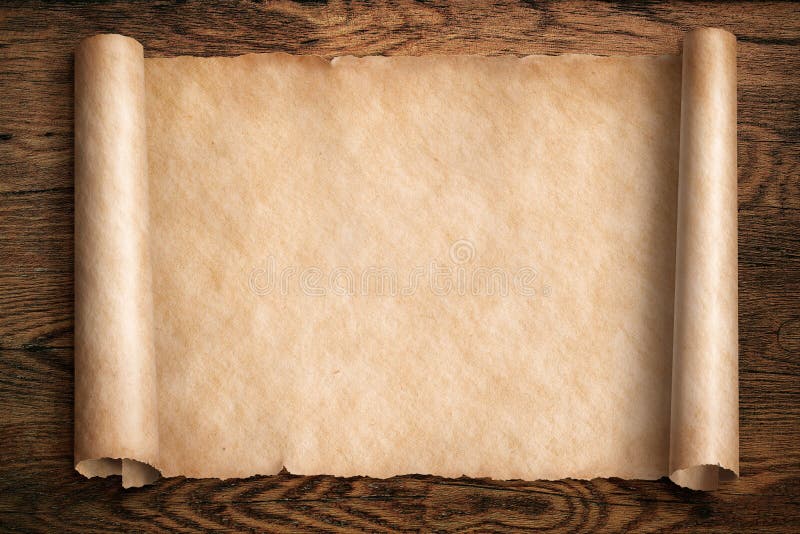 Vintage Scroll or Map 3d Illustration Stock Illustration - Illustration ...