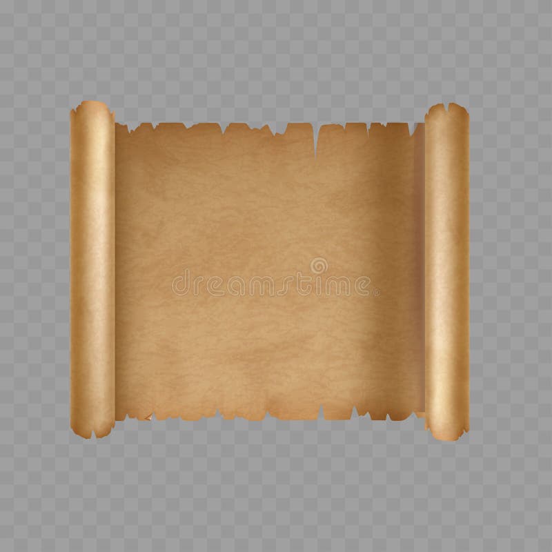 Vintage Scroll Paper Vector Stock Vector - Illustration of parchment ...