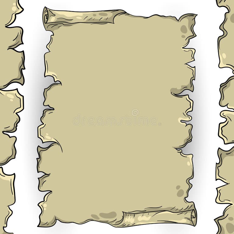 Vintage Scroll Papyrus Parchment Paper Vector Design Stock Vector ...