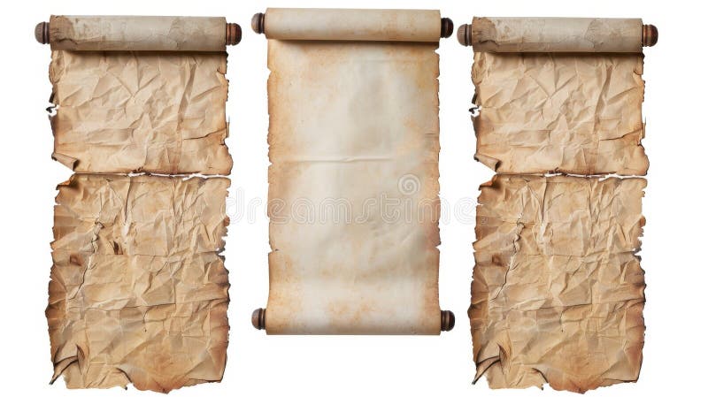 Vintage Scrolls with Blank Space for Text Generative AI Stock Image ...