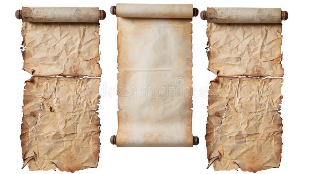 Vintage Scrolls with Blank Space for Text Generative AI Stock Image ...