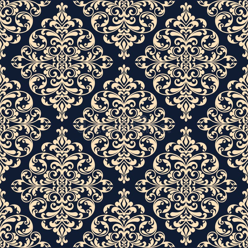 Vintage Seamless Background Stock Vector - Illustration of damask ...