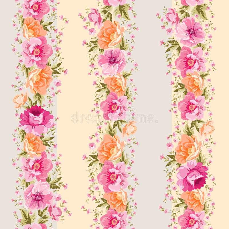 Vintage Seamless Background. Stock Vector - Illustration of style, blue ...