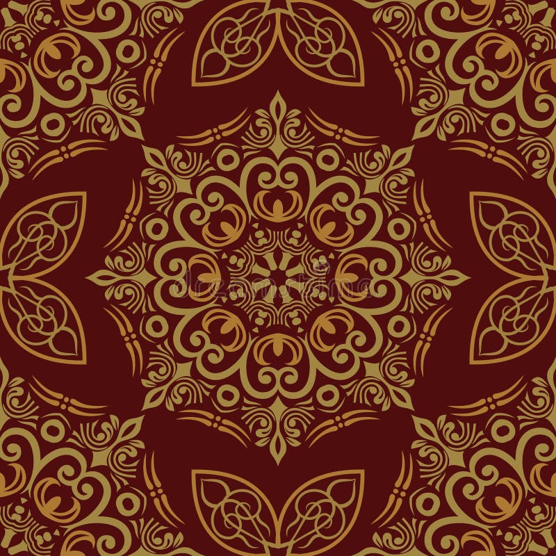 Vintage Seamless Background. Seamless Wallpaper Stock Vector ...