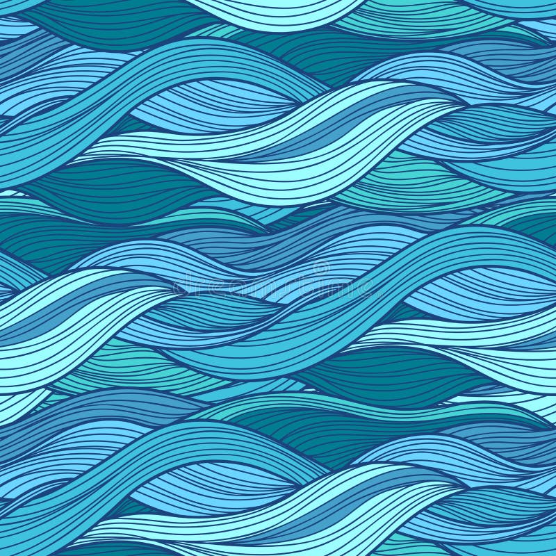 Vintage Seamless with Ethnic Waves Stock Vector - Illustration of ...