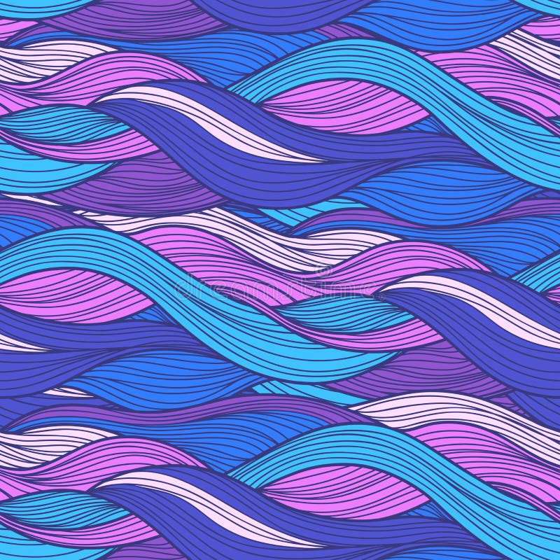 Vintage Seamless with Ethnic Waves Stock Vector - Illustration of ...