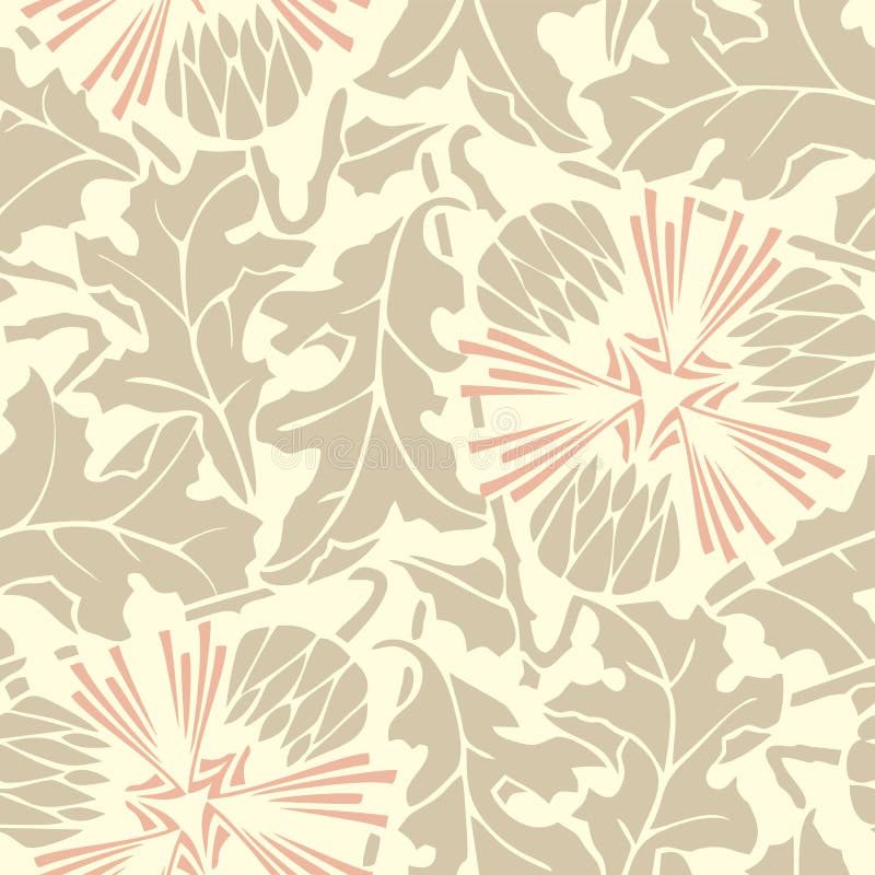 Vintage Seamless Floral Linen Pattern Stock Illustration - Illustration ...