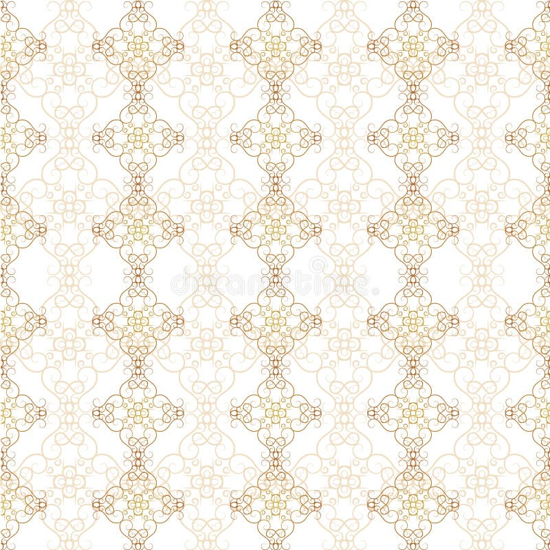 Vintage Seamless Gold Pattern Stock Vector - Illustration of fabric ...