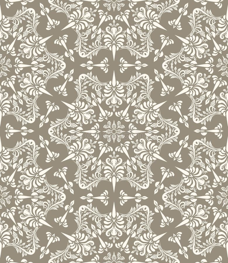 Vintage Seamless Floral Pattern Stock Vector - Illustration of design ...