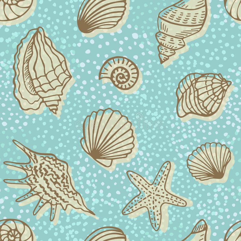 Marine seamless pattern stock vector. Illustration of decor - 41738417