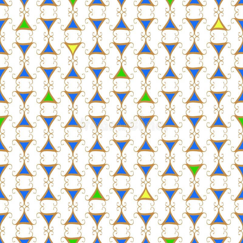 Vintage seamless pattern. stock vector. Illustration of symmetry - 75241124