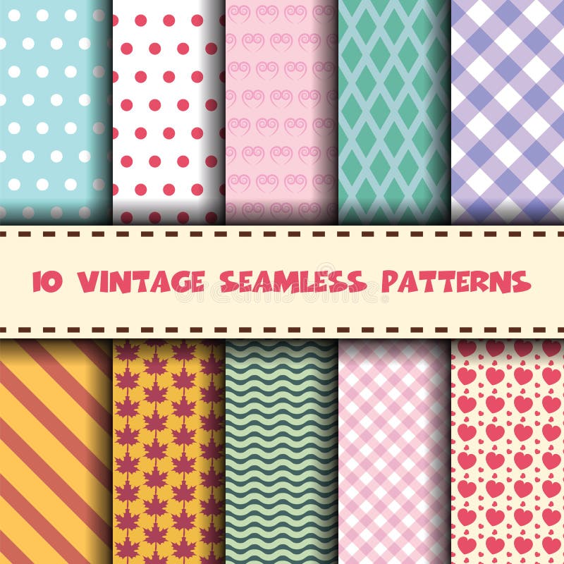 Vintage seamless stock vector. Illustration of collection - 43582851