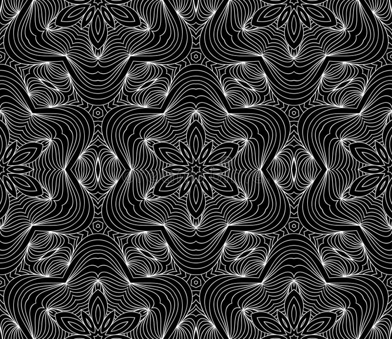 Vintage Seamless Vector Wallpaper Stock Vector - Illustration of design ...