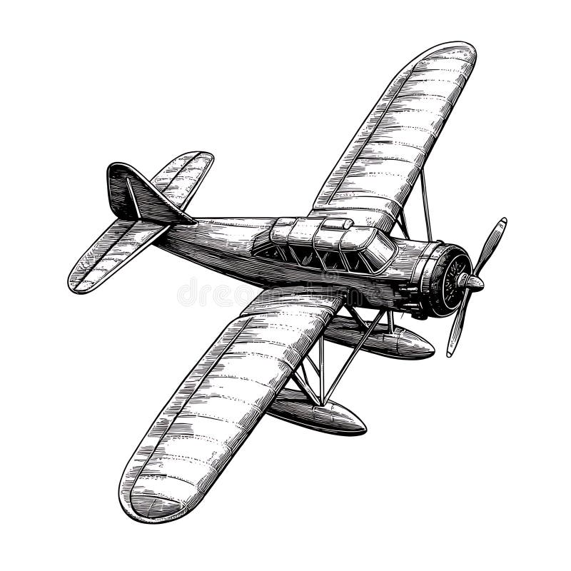 Seaplane Ink Sketch Stock Illustrations – 9 Seaplane Ink Sketch Stock ...