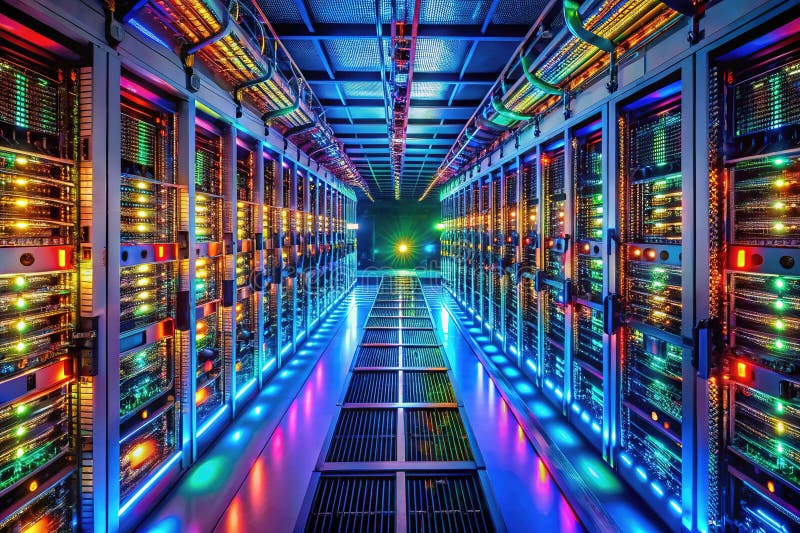 Vintage Server Room a Glimpse into the Past and Future of Data ...