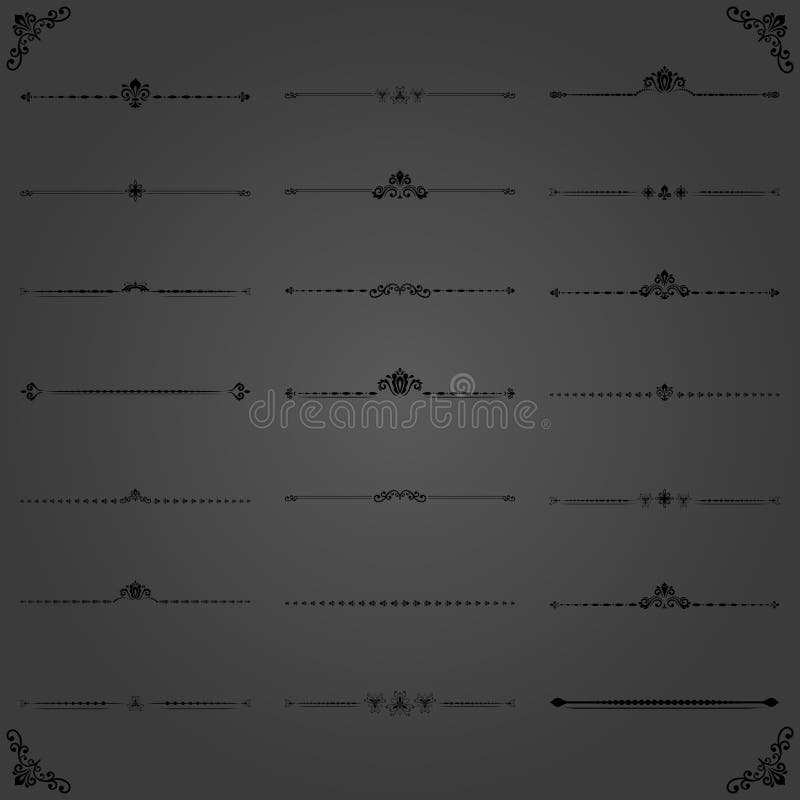 Vintage Set of Ector Horizontal Elements Stock Illustration ...