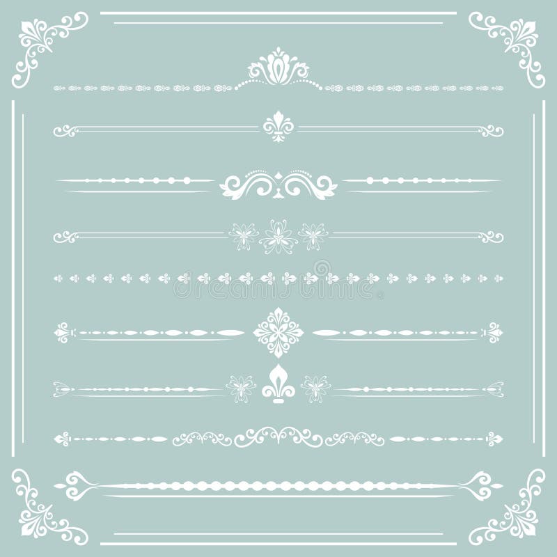 Set of Horizontal Patterns stock illustration. Illustration of curve ...