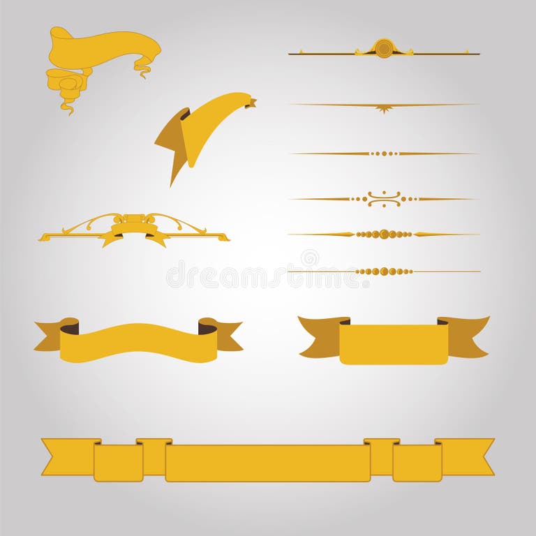Vintage Set Design Elements Stock Vector - Illustration of guarantee ...