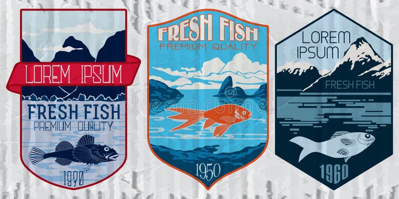 Vintage Set of Fish - Vector Stock Vector - Illustration of catch, carp ...