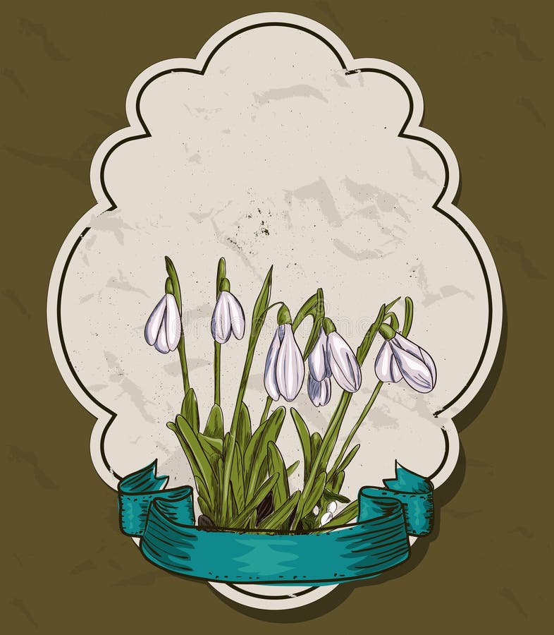 Vintage Set of Sprin Labels. Stock Vector - Illustration of label ...