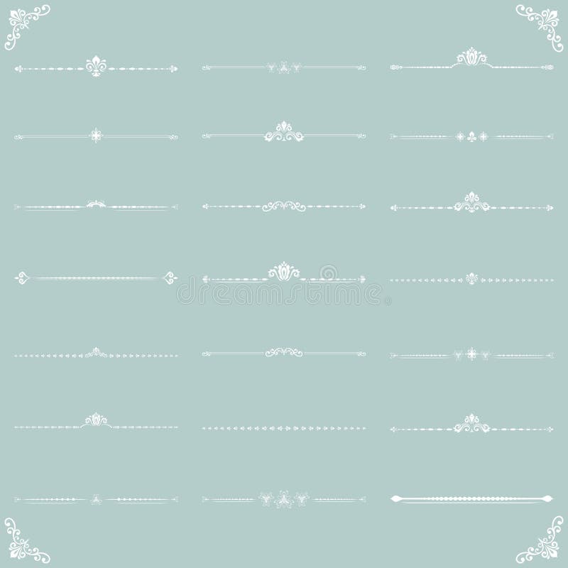 Vintage Set of Vector Horizontal Elements Stock Vector - Illustration ...
