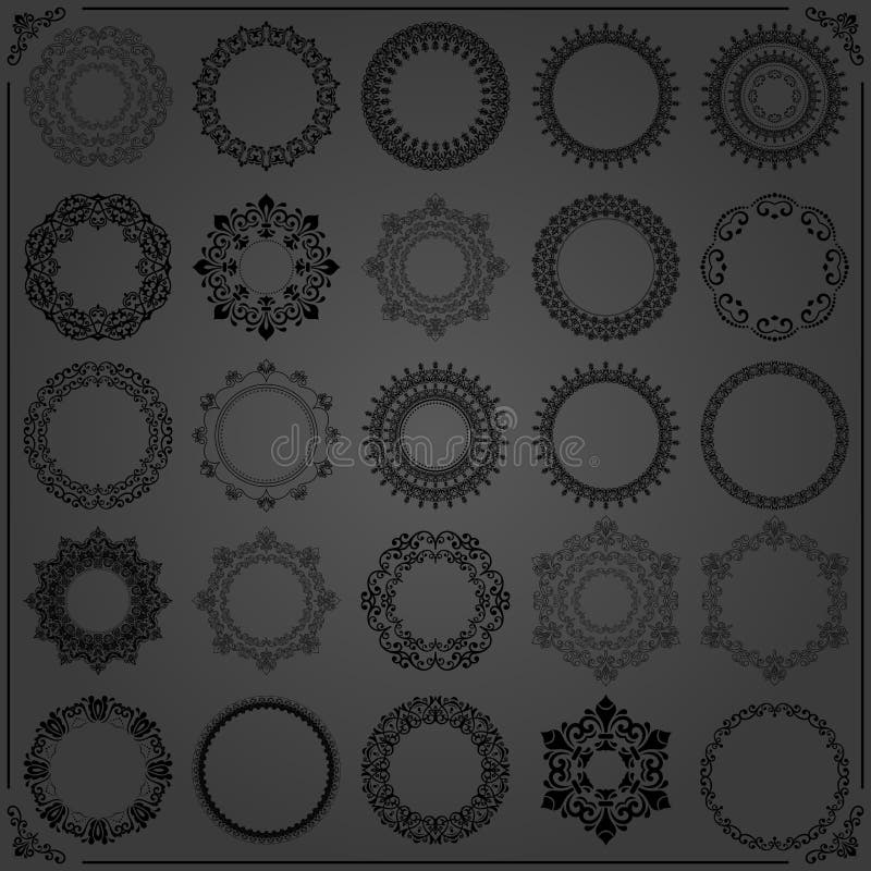Set of Vector Round Patterns Stock Vector - Illustration of composition ...