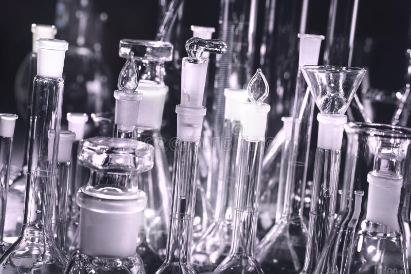 Vintage Setup with Laboratory Glassware and Equipment. Stock Image ...