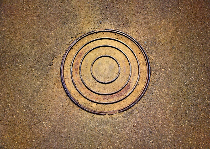 Vintage Sewer Manhole Object Background Stock Image - Image of backdrop ...