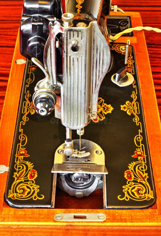 Vintage sewing machine stock image. Image of oldfashioned - 174906297