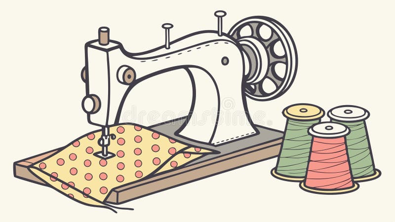 Vintage Sewing Machine, Craft Hobby Vector Art, Vector Design ...