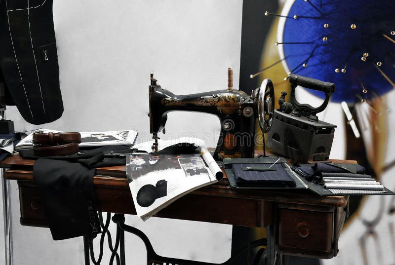 Vintage sewing machine stock photo. Image of repairing - 55947460