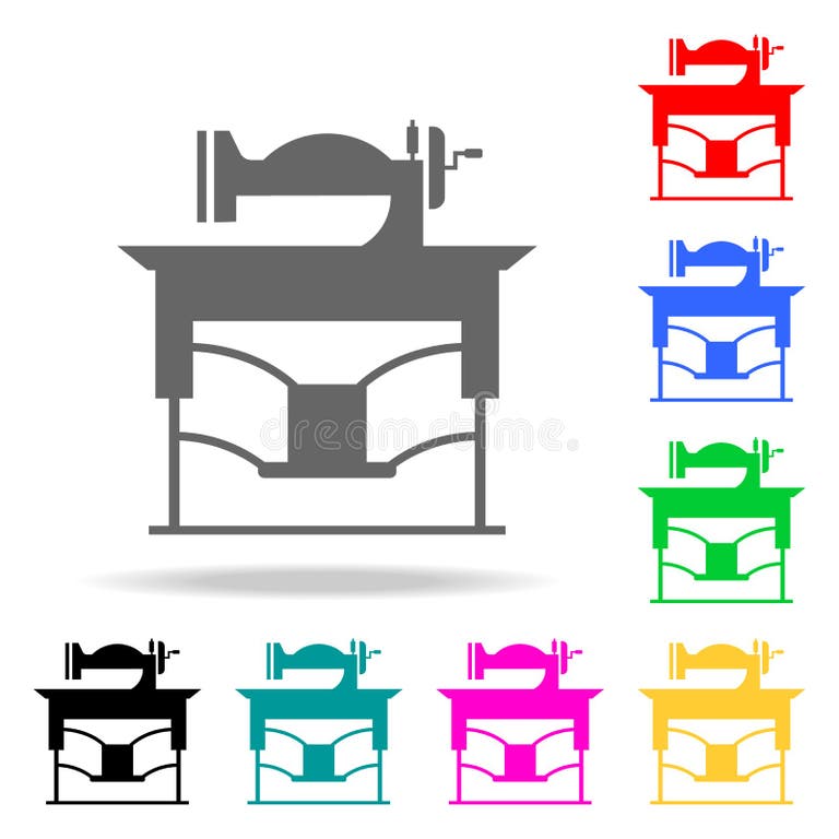 Vintage Sewing Machine Icon. Element of Sewing Multi Colored Icons for ...