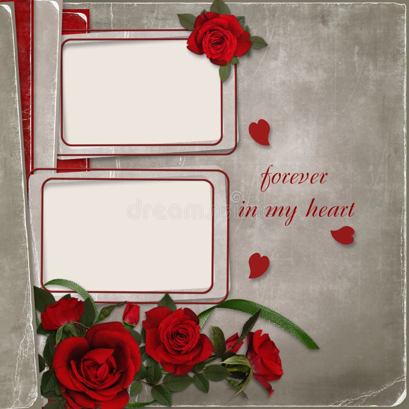 Vintage Love Background Frames Roses Stock Illustrations – 265 Vintage ...