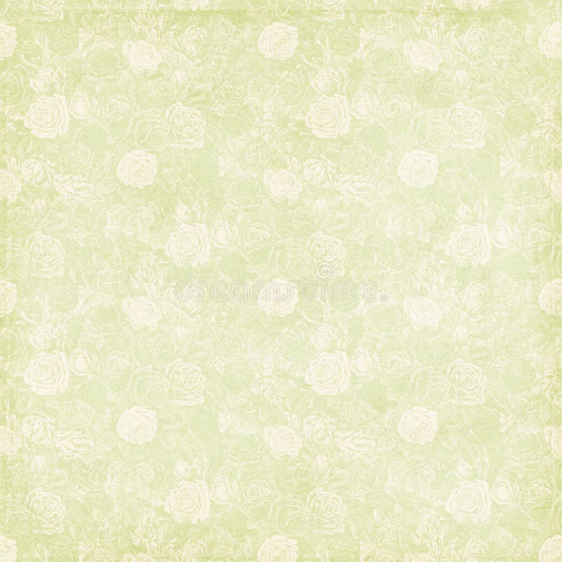 Vintage Shabby Chic Green Rose Background Texture Stock Photo - Image ...
