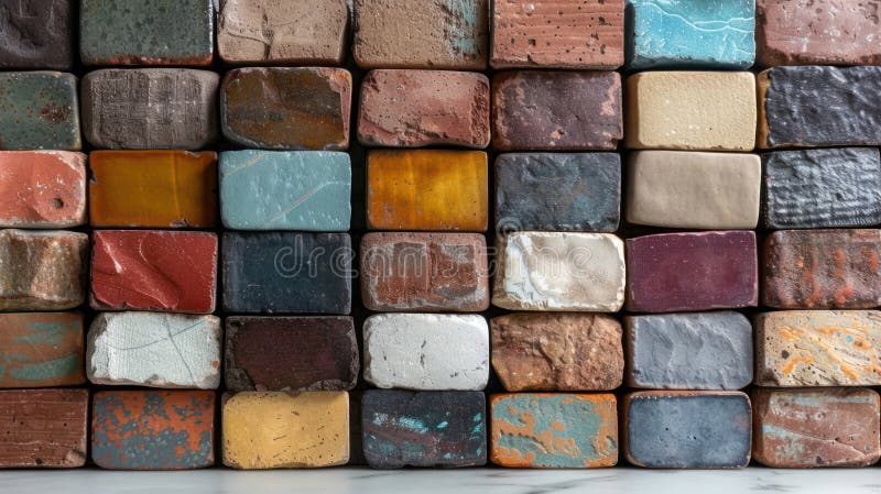Vintage Shabby Patchwork Stone Wall Texture Background in Gray and ...