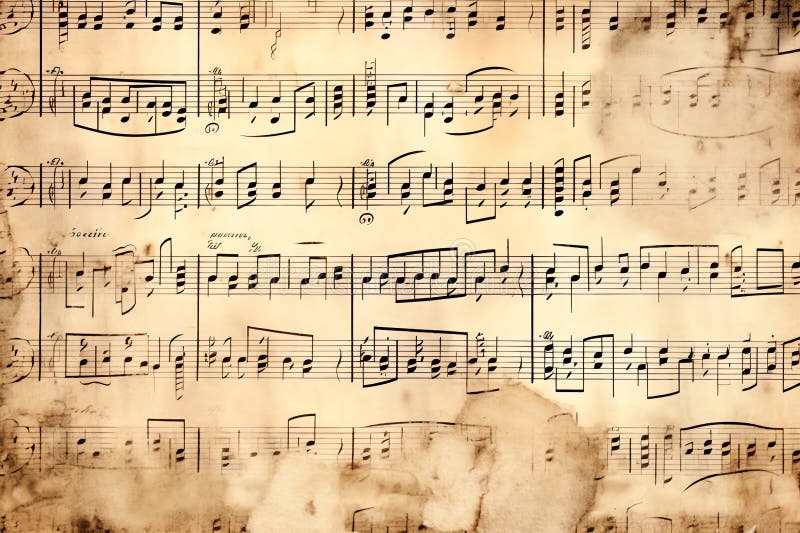 Vintage Sheet Music Lyrics Background Crafting Scrapbooking, Design ...