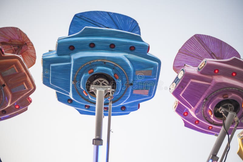 Vintage ship space funfair stock image. Image of nostalgia - 73630949