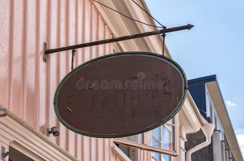 Vintage shop sign hanging stock photo. Image of dirty - 76197568