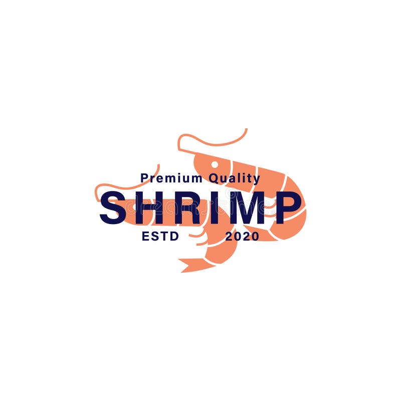 Vintage Shrimp Logo Template Design Stock Vector - Illustration of ...