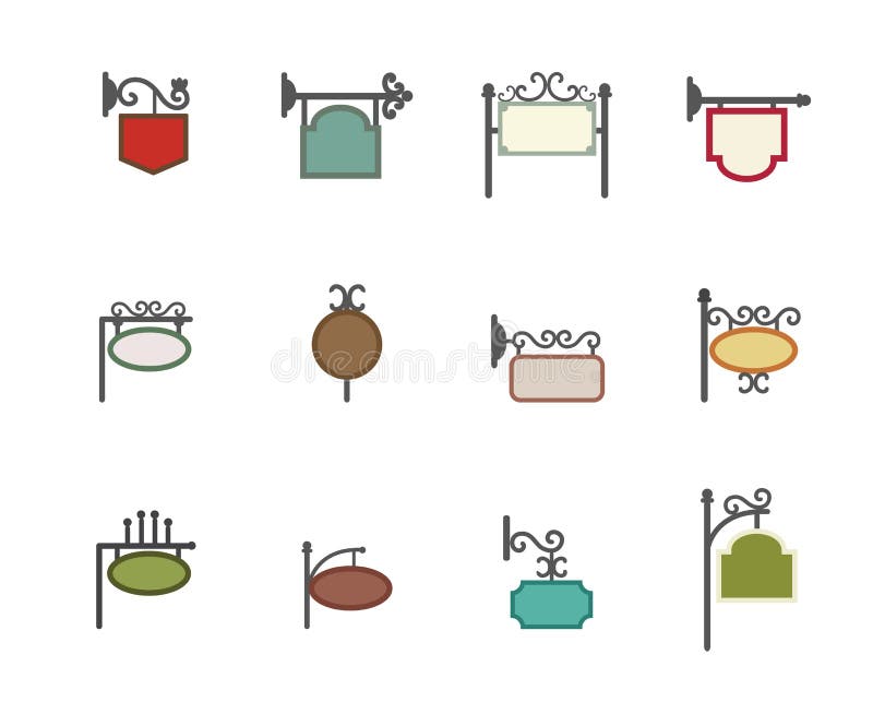 Vintage signage vector stock vector. Illustration of notice - 44342886